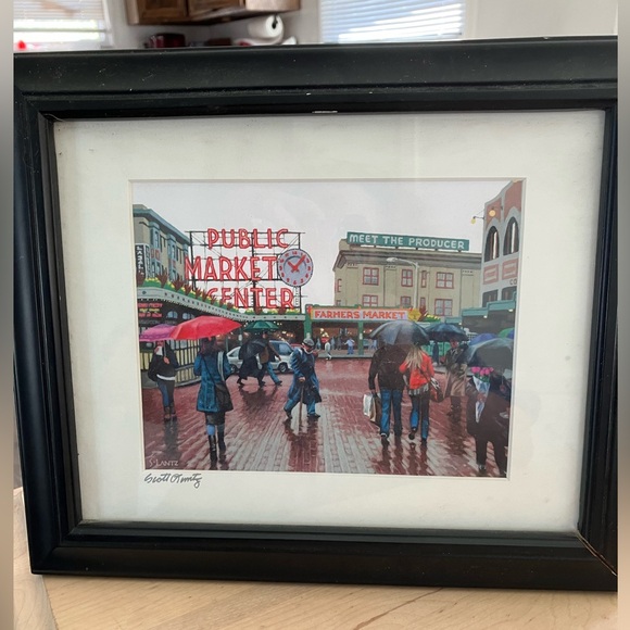 Art | Print Of Pike Place Market Signed By Scott Lantz | Poshmark